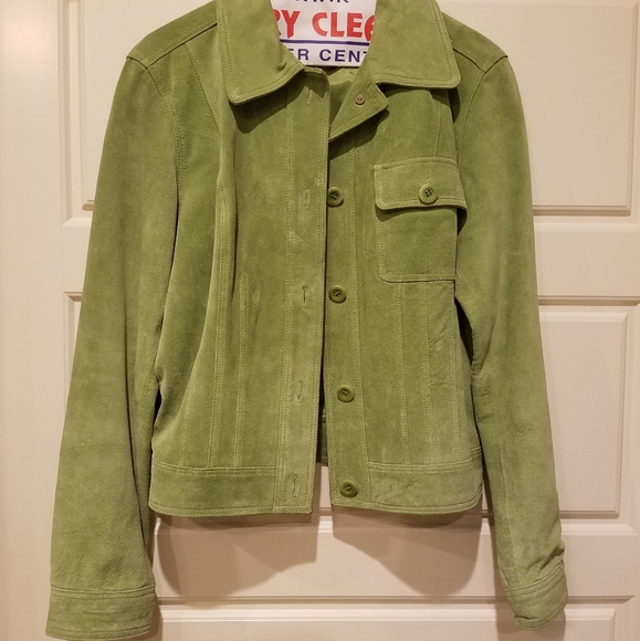 Jackets & Coats | Green Suede Jacket | Poshmark